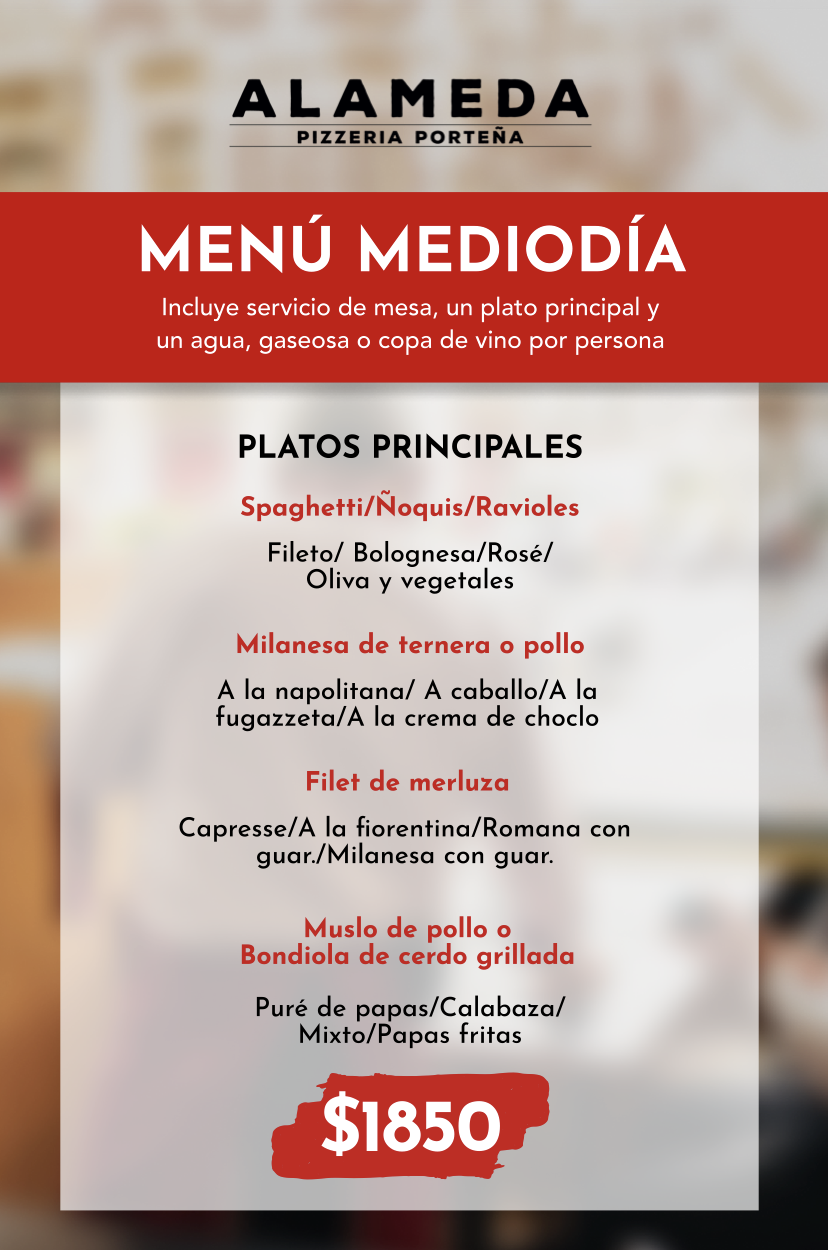 Alameda Restaurante – Pizzeria Porteña